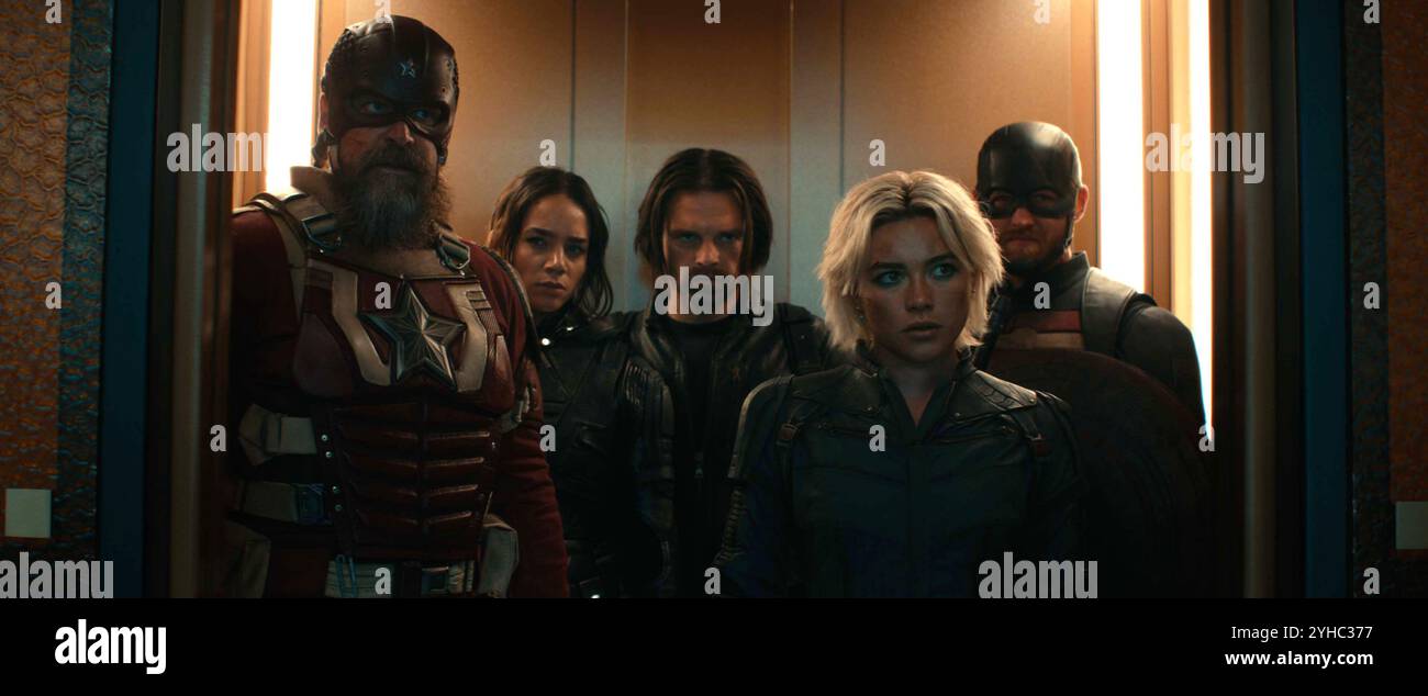 SEBASTIAN STAN, DAVID HARBOUR, WYATT RUSSELL, FLORENCE PUGH and HANNAH ...