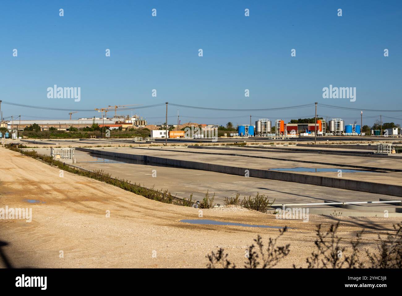 Industrial algae cultivation pools at algatec eco business park ...