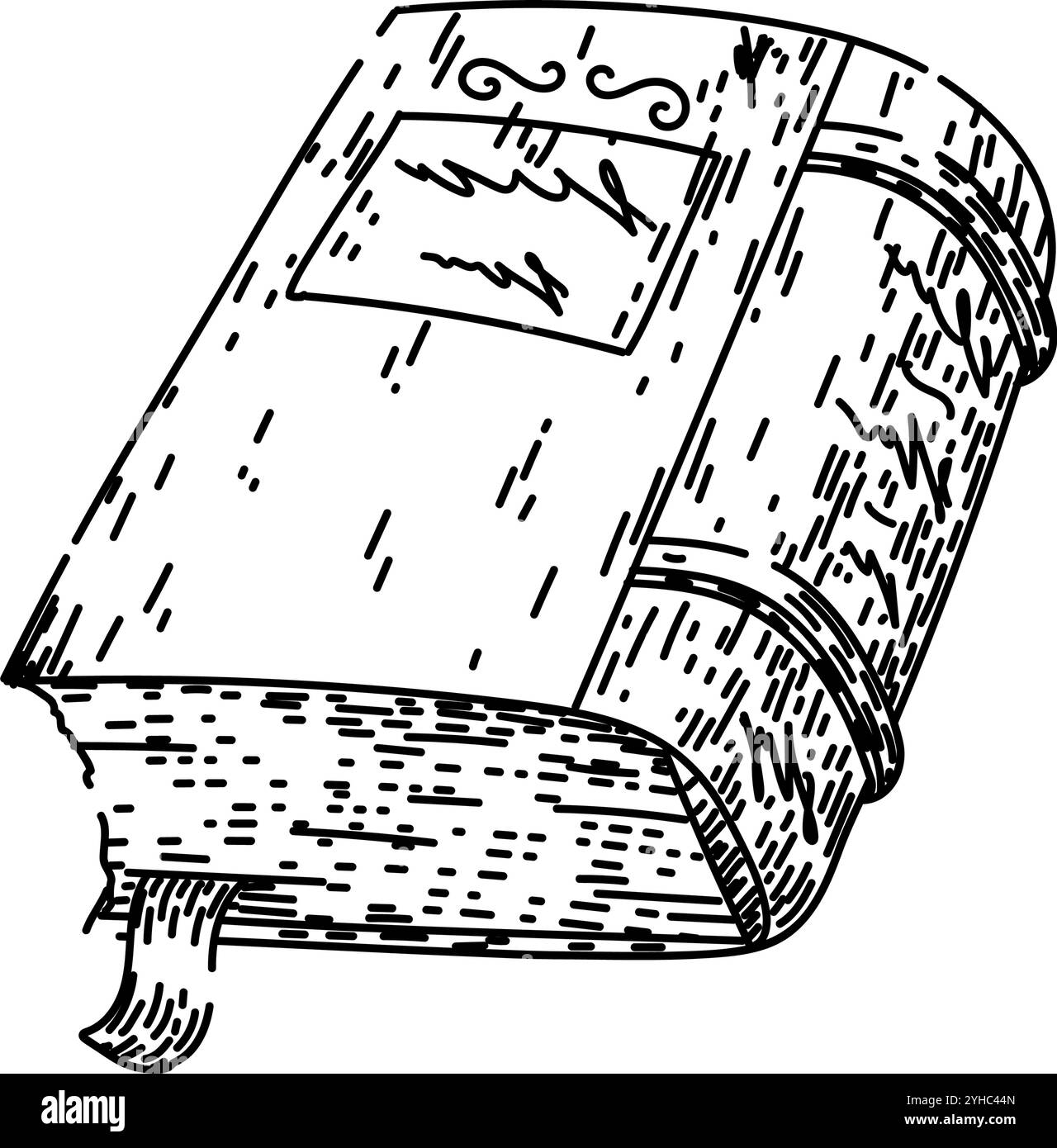 collectible vintage book sketch hand drawn vector Stock Vector Image ...