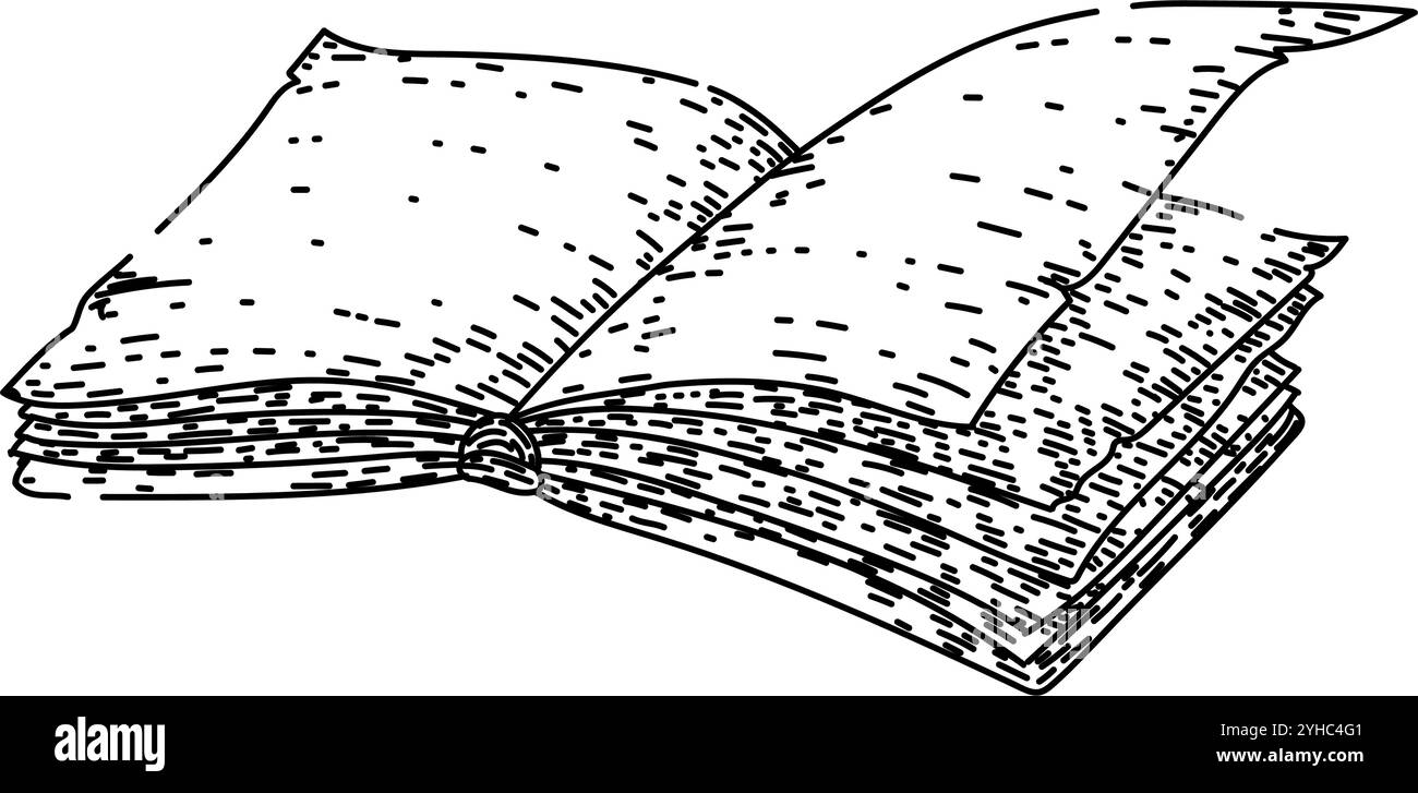 retro vintage book sketch hand drawn vector Stock Vector Image & Art ...