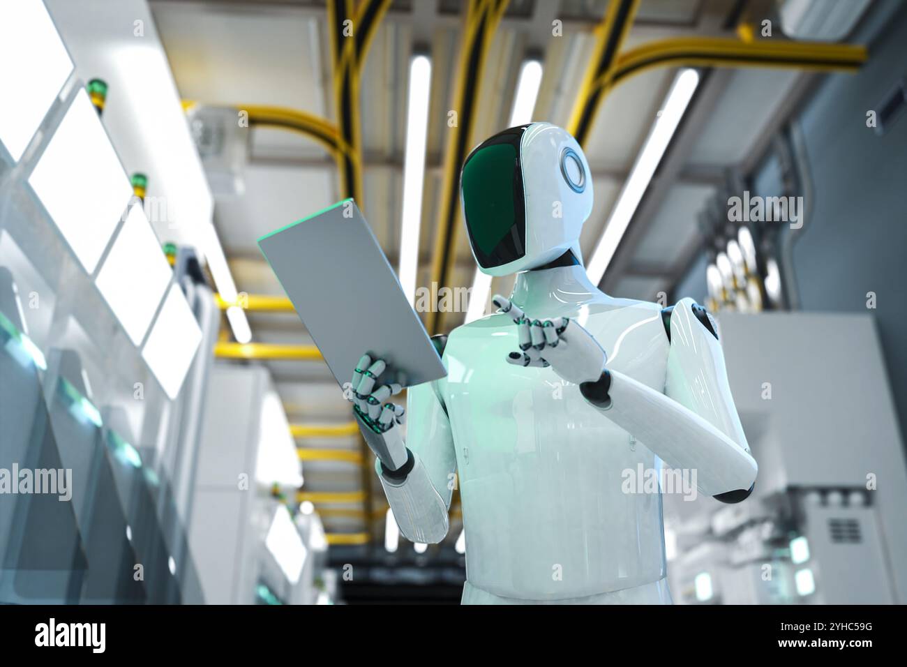 Automation semiconductor manufacturing with 3d rendering humanoid robot ...