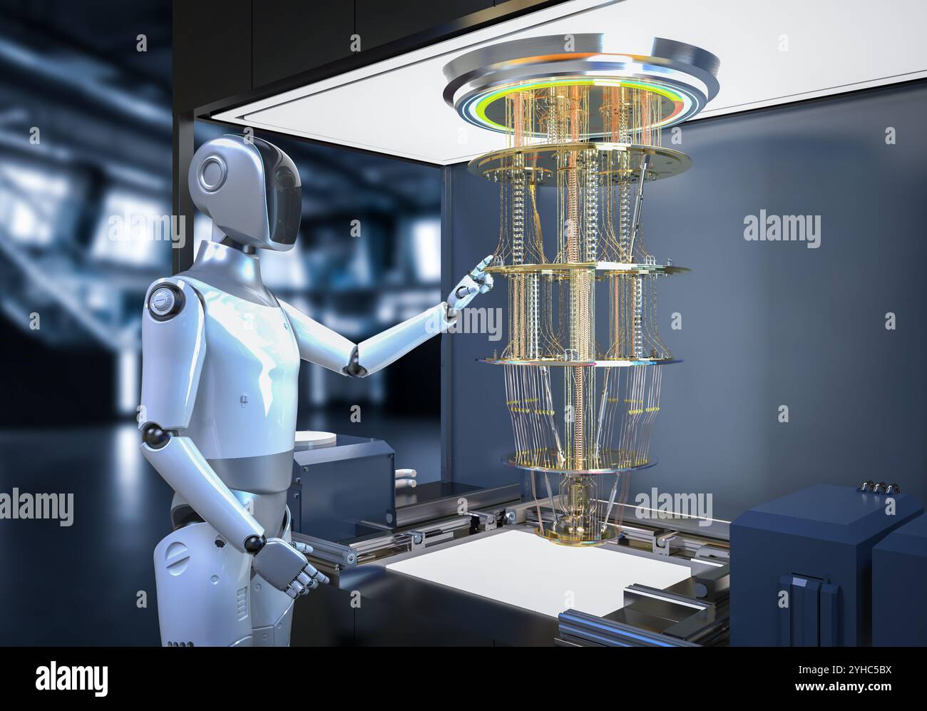 Quantum machine learning technology with 3d rendering cognitive ...