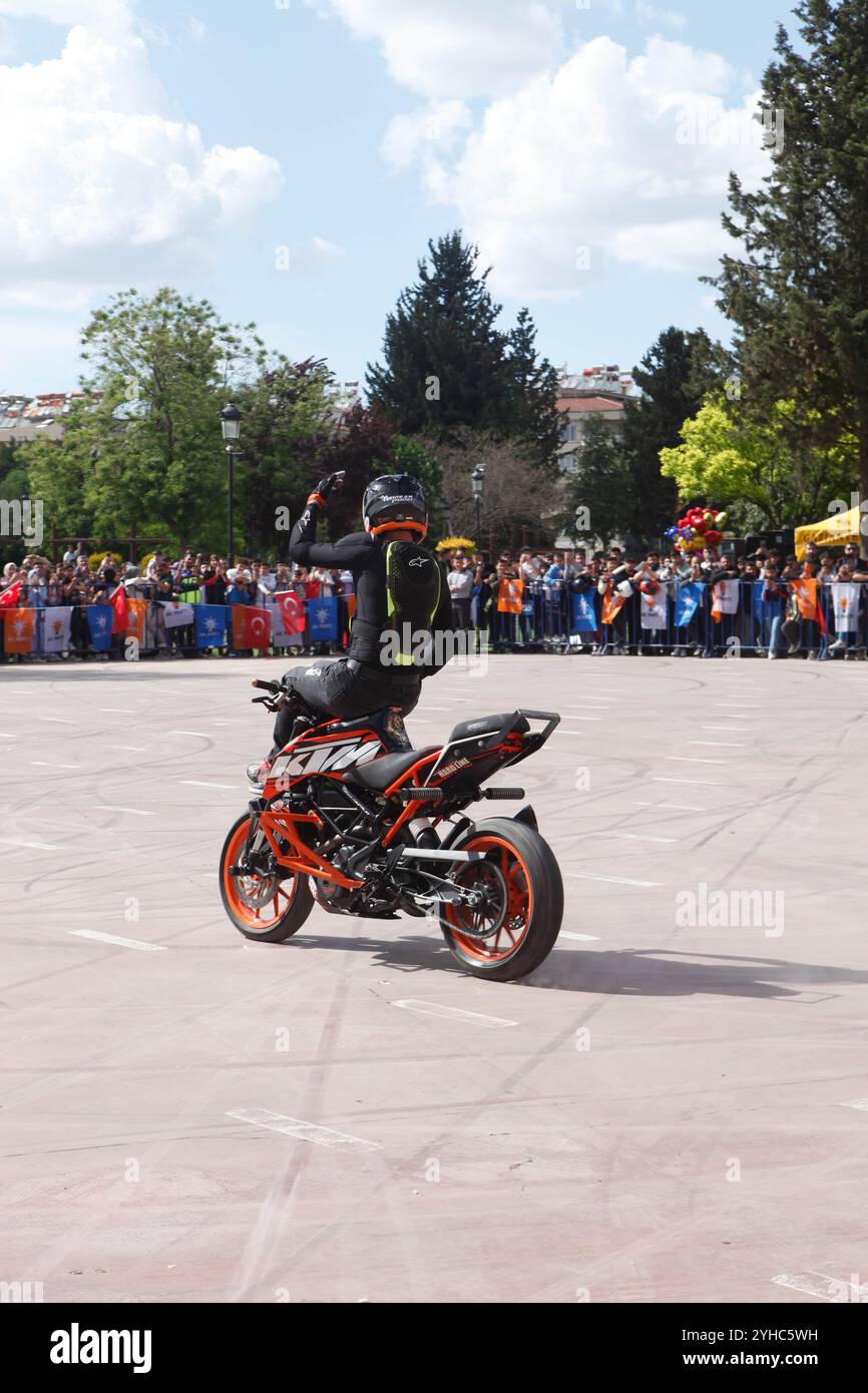 Gaziantep, Turkiye. 07 May 2023. Professional motorcycle racer Byrkan ...