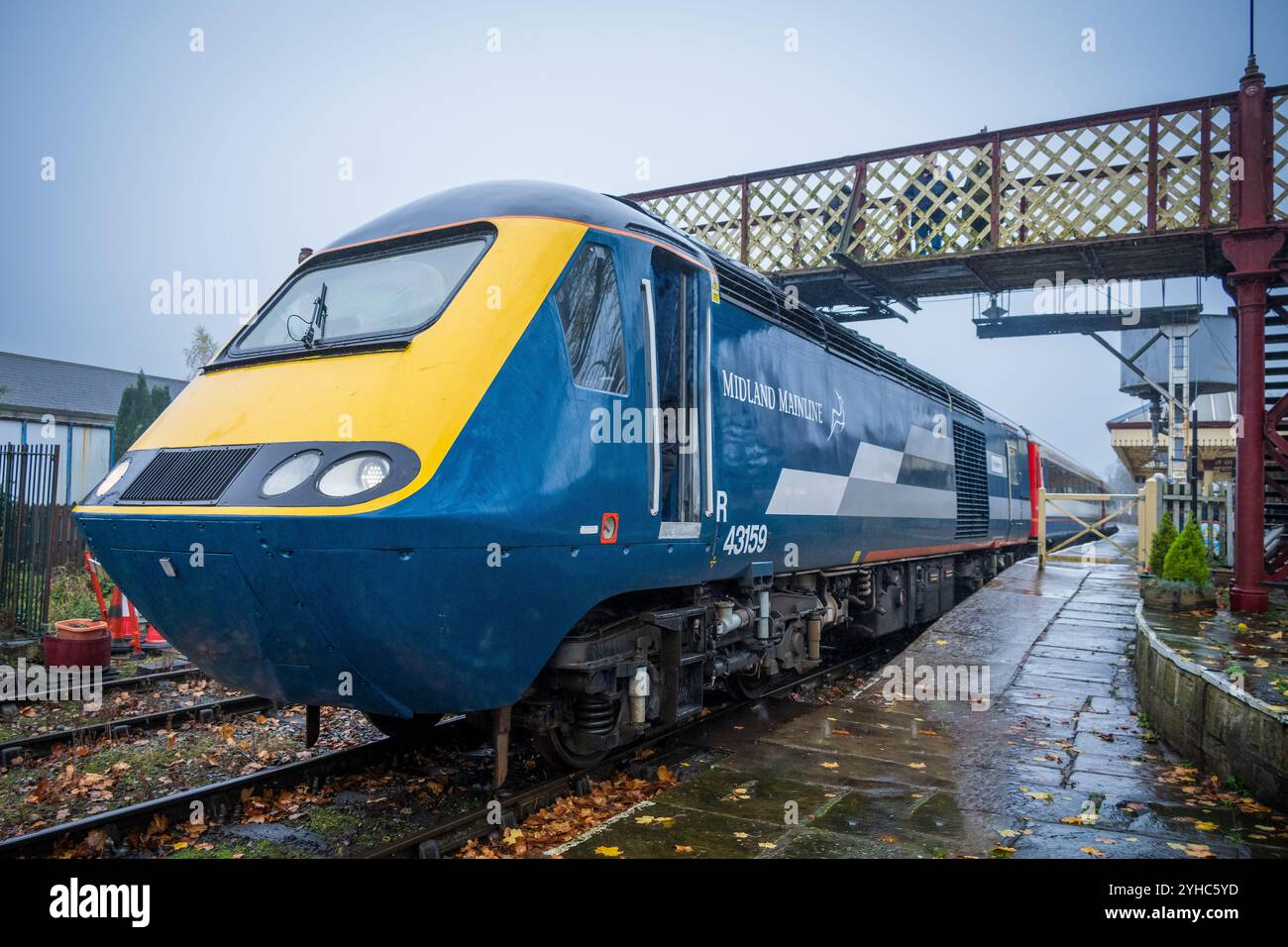 Midland Mainline HST diesel train named Rio Warrior at Heywood station ...