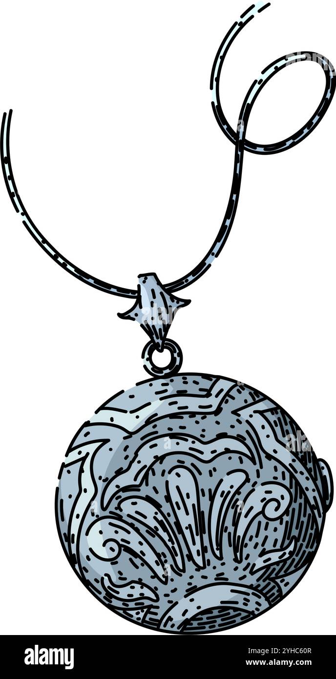 jewelry locket sketch hand drawn vector Stock Vector Image & Art - Alamy