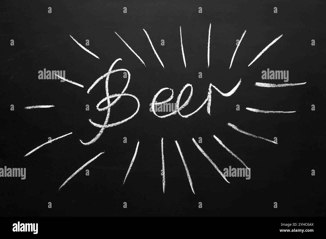 Beer text on chalkboard Stock Photo - Alamy