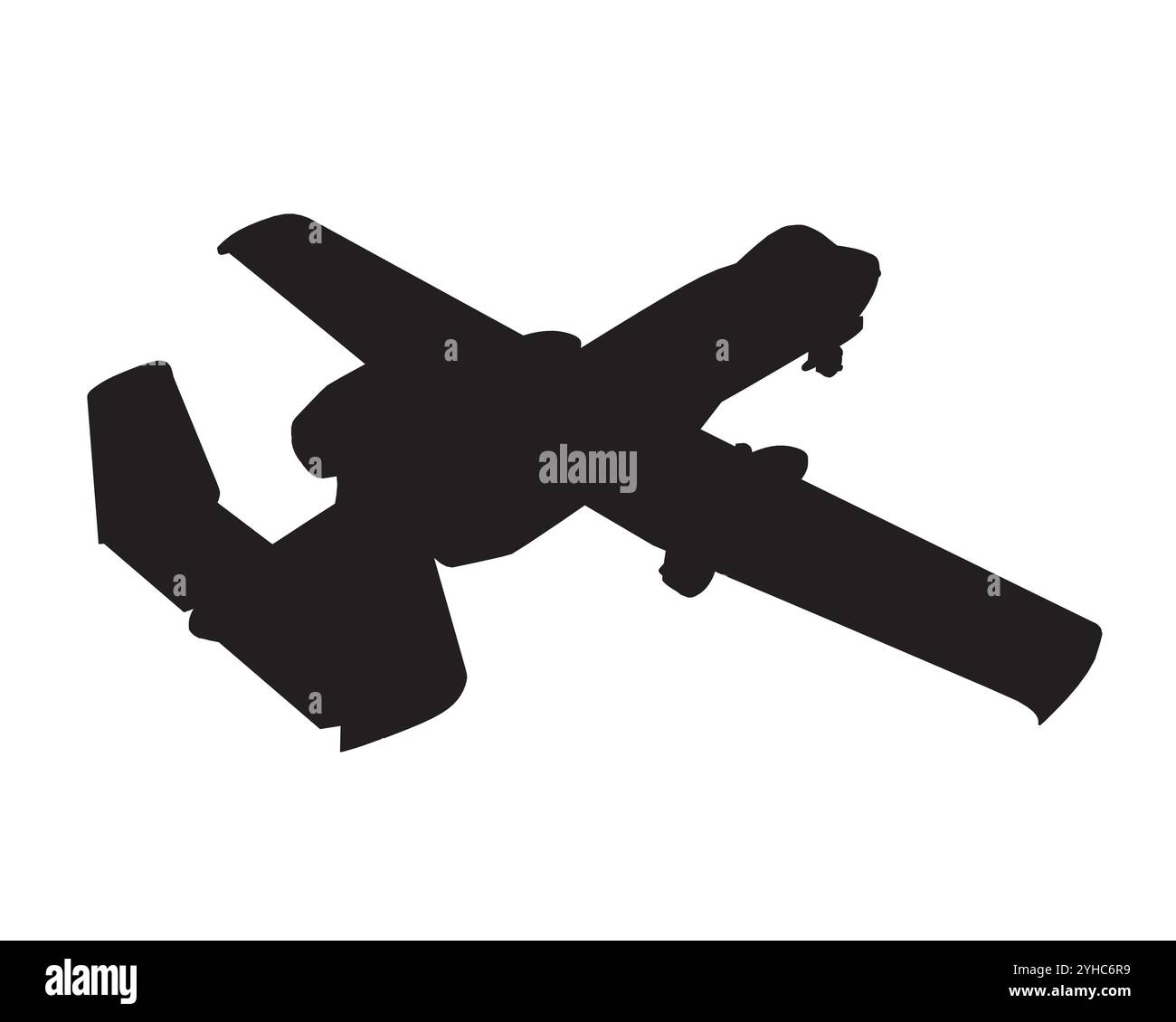 Combat aircraft silhouette. Isometric view. Vector illustration Stock ...