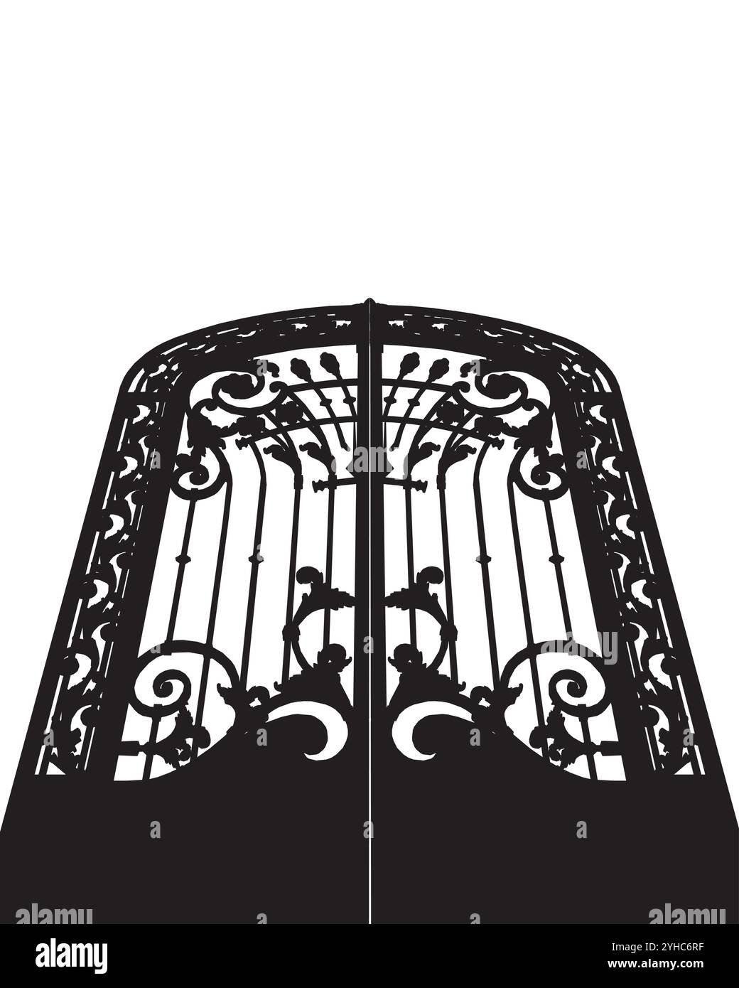 Metalwork gate Stock Vector Images - Alamy