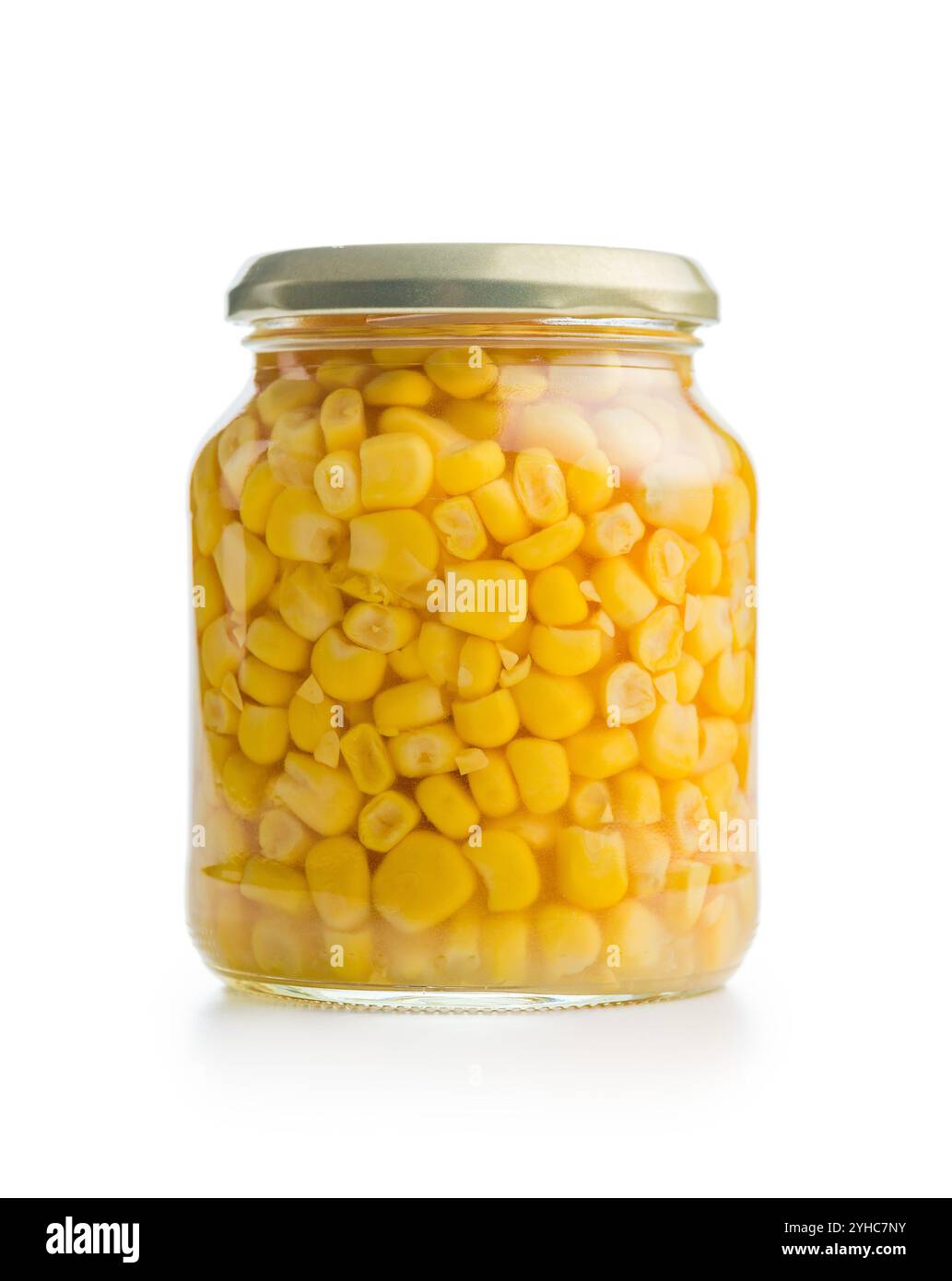 Canned sweet corn in jar isolated on a white background Stock Photo - Alamy