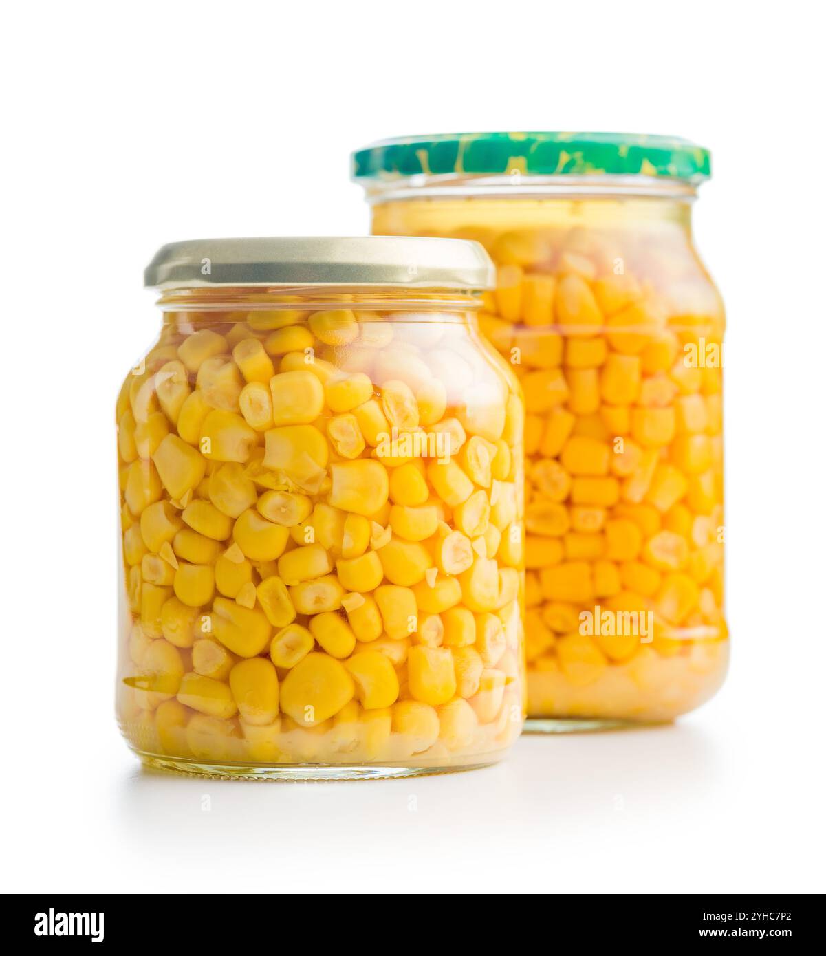 Canned sweet corn in jar isolated on a white background Stock Photo - Alamy
