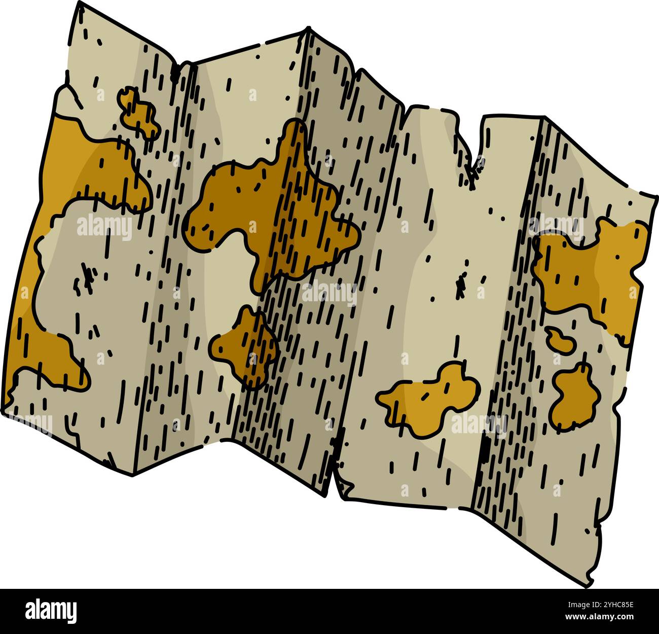 cartography old map sketch hand drawn vector Stock Vector Image & Art ...