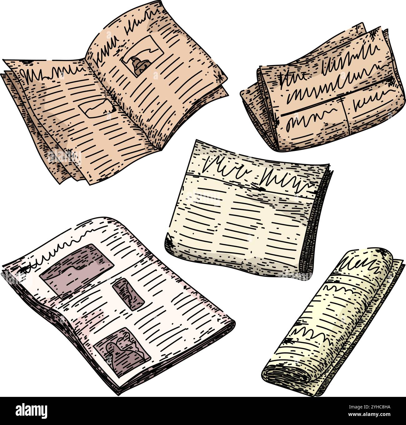 Old newspaper clipping Stock Vector Images - Alamy