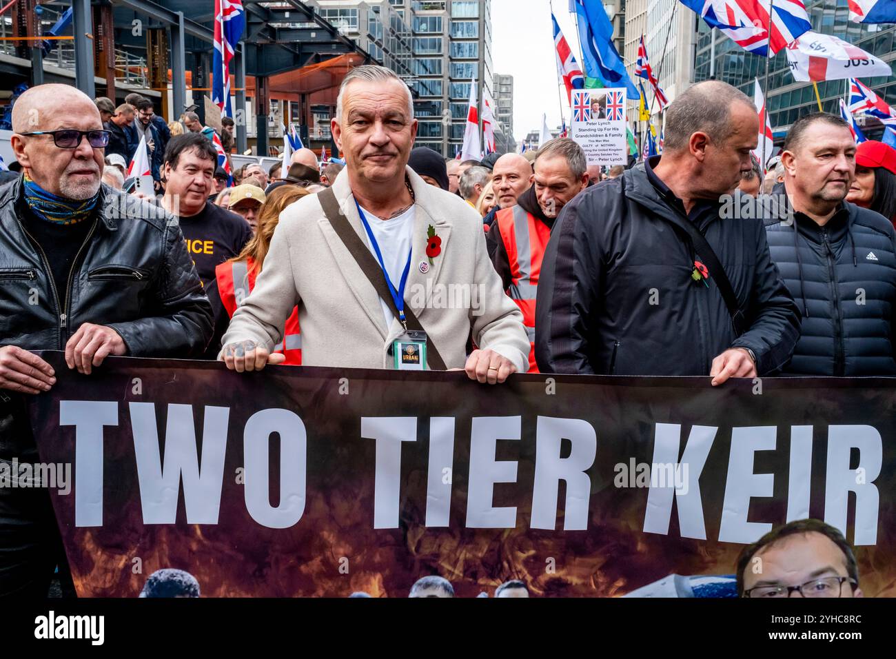 British People At The 'Unite The Kingdom' Rally Parade A Banner ...