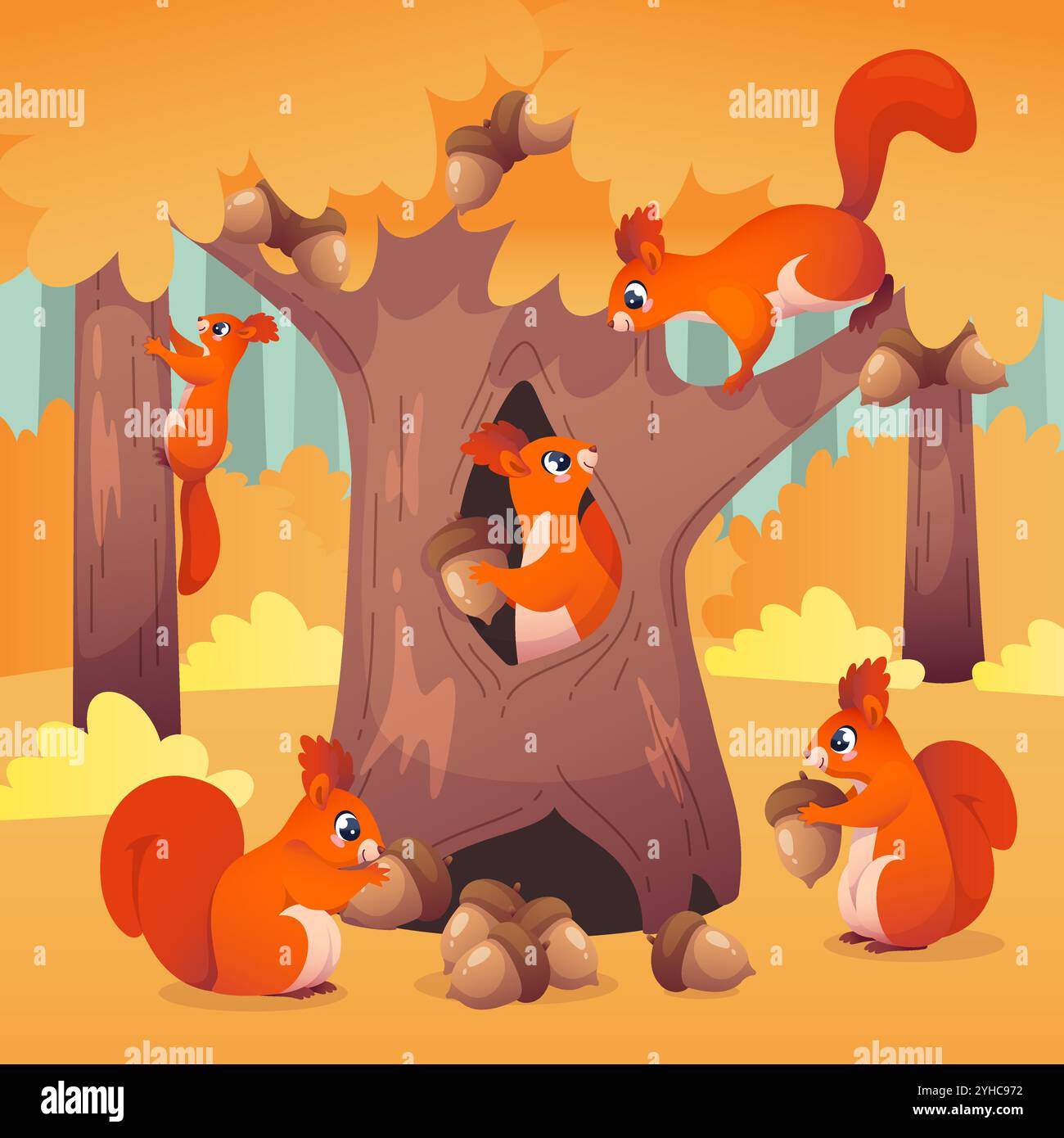 Food stored for winter Stock Vector Images - Alamy