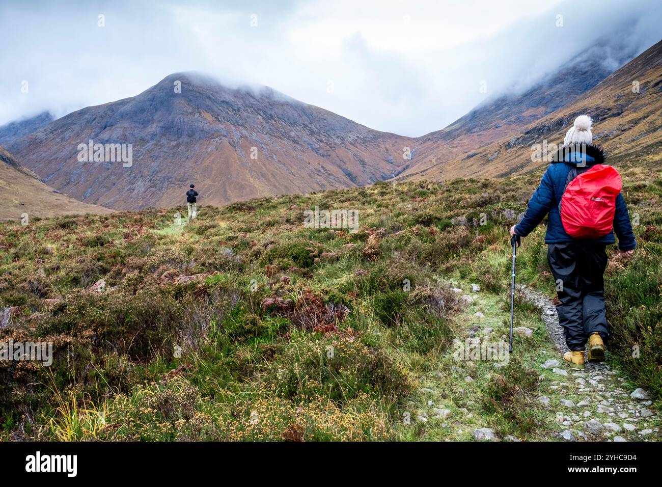 People Hiking Through The Cuillin Hiills/Mountains On The Sligachan to ...