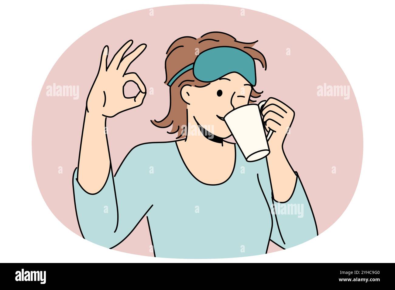 Girl energy morning Stock Vector Images - Alamy