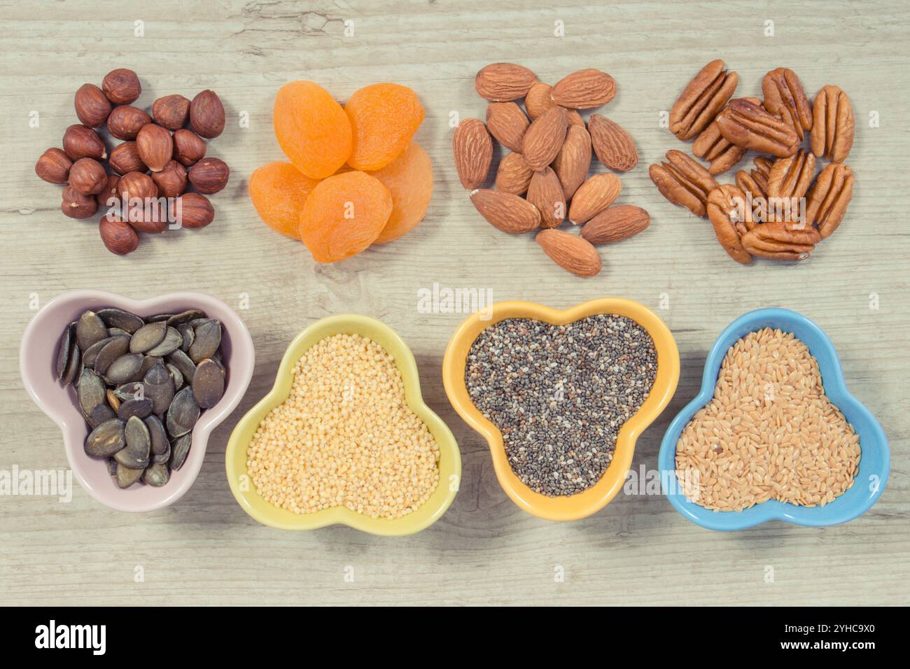 Healthy nutritious ingredients as source iron, vitamins and minerals ...