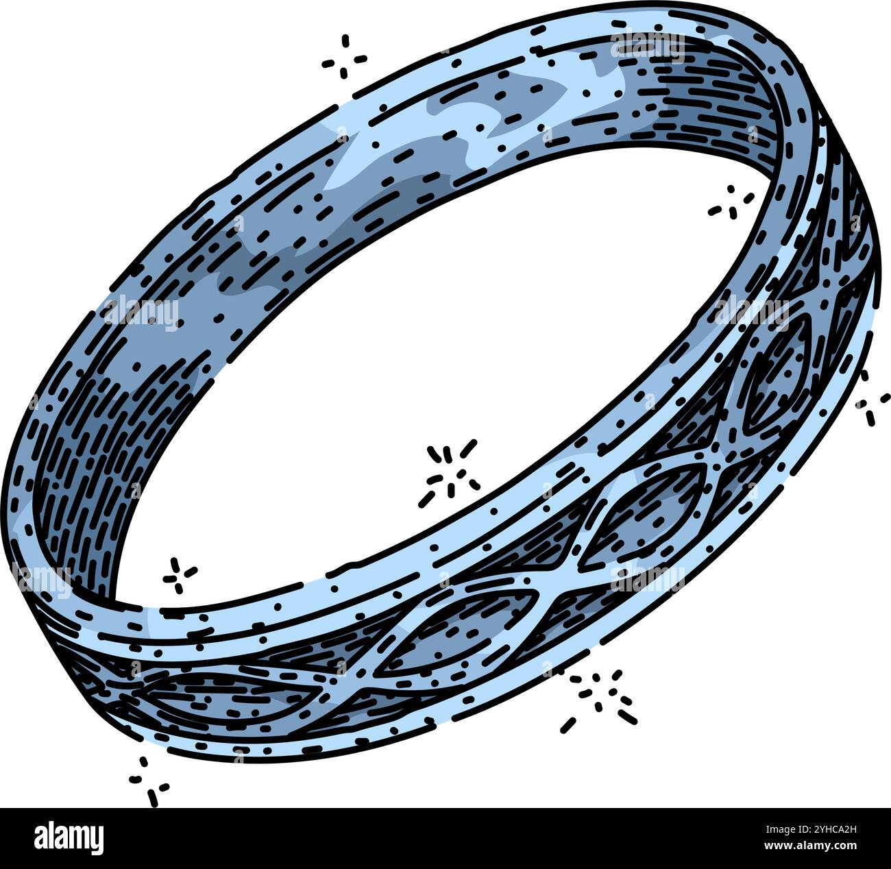 silver ring jewelry sketch hand drawn vector Stock Vector Image & Art ...