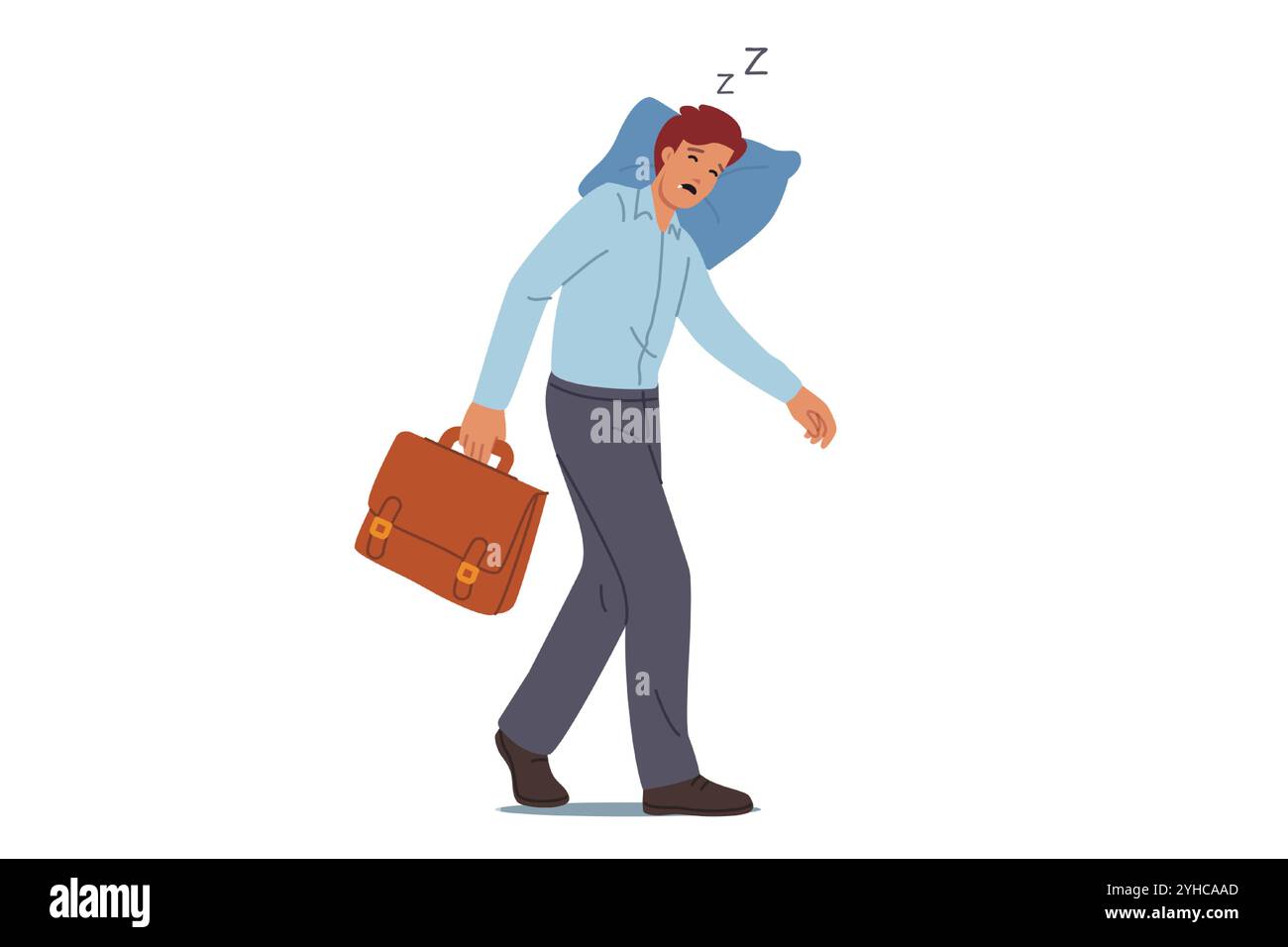 Tired businessman walk head Cut Out Stock Images & Pictures - Alamy
