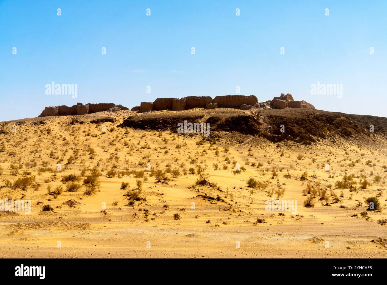 View of Ayaz-Kala, the ruins of one of the largest castles of ancient ...