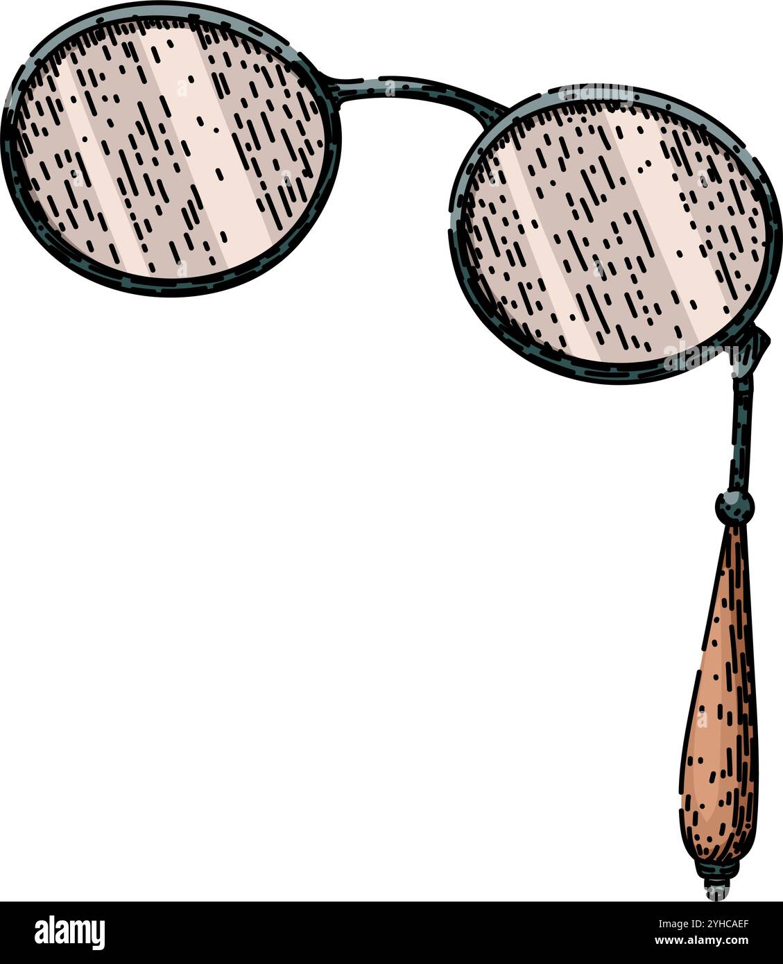 classic spectacles sketch hand drawn vector Stock Vector Image & Art ...