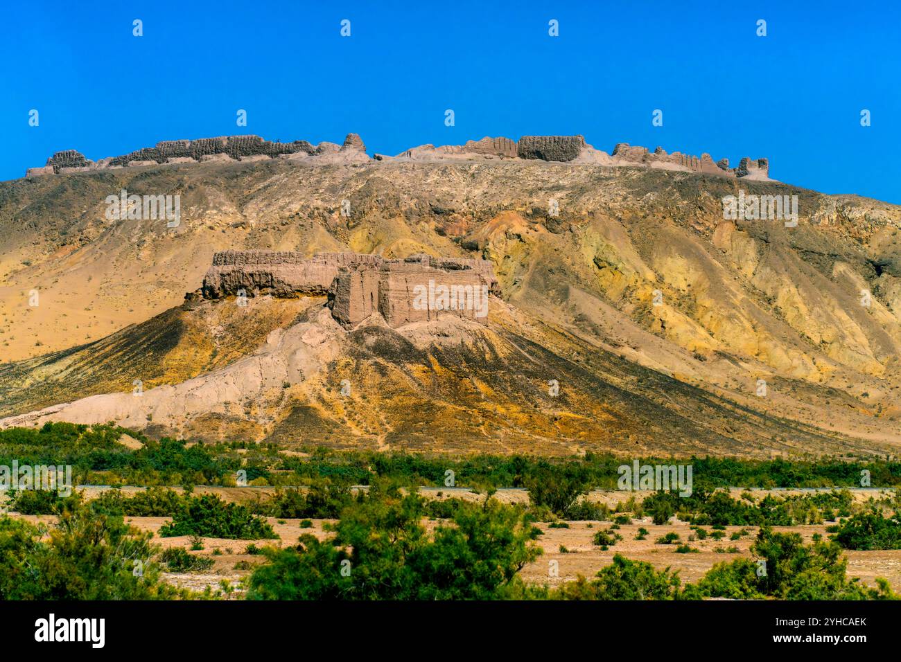 View of Ayaz-Kala, the ruins of one of the largest castles of ancient ...