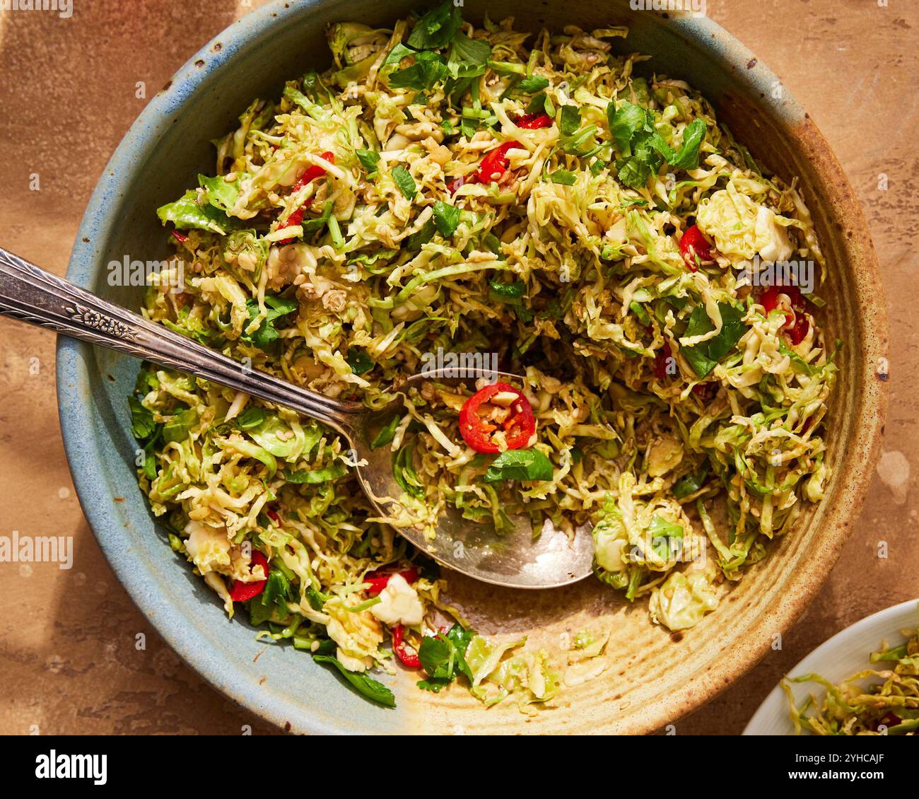 This image released by Milk Street shows a recipe for hot-oil Brussels ...