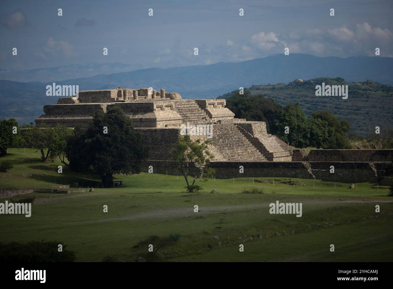 West Side platform of the Zapotec city of Monte Alban, Oaxaca, Mexico ...