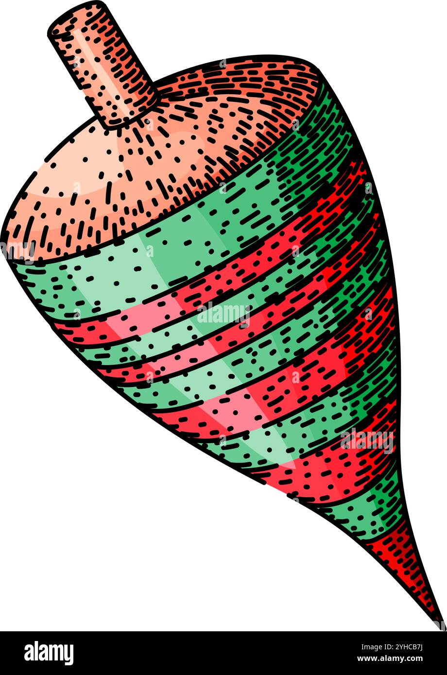 physics spinning top sketch hand drawn vector Stock Vector Image & Art ...