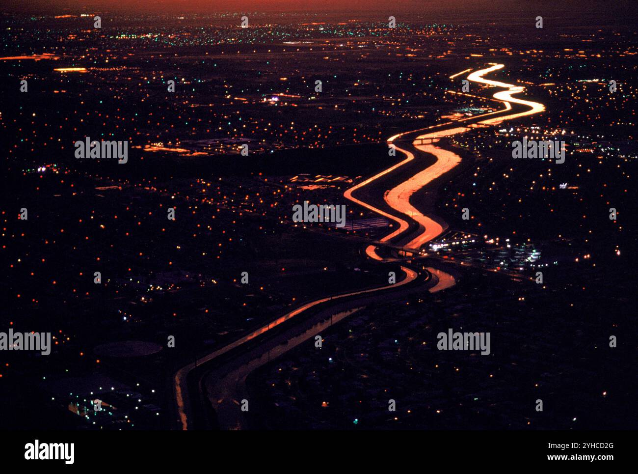 Aerial of Arizona Canal in Phoenix, Arizona Stock Photo - Alamy