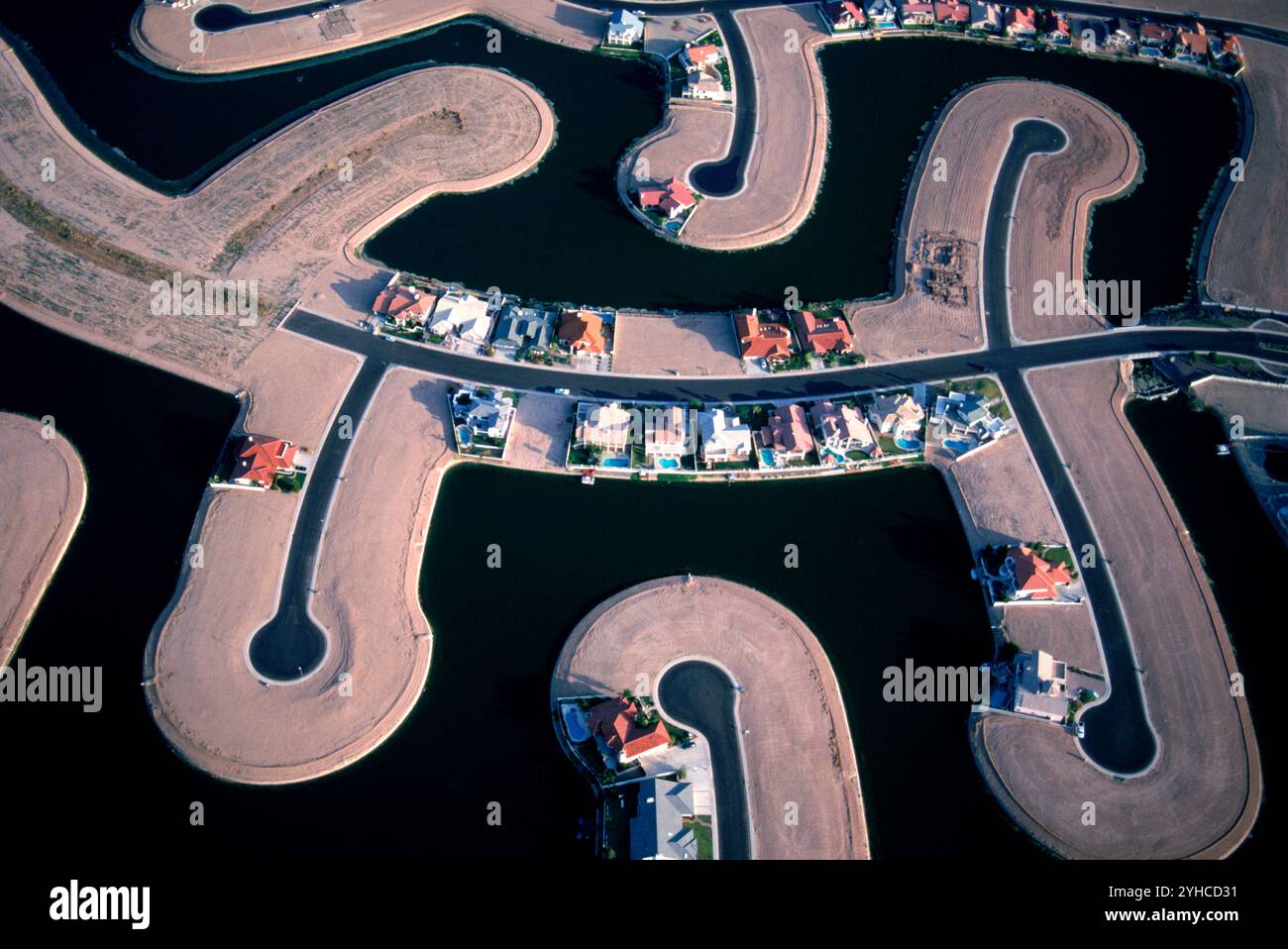 Aerial view of Arrowhead Ranch lakeside development in Phoenix, Arizona ...