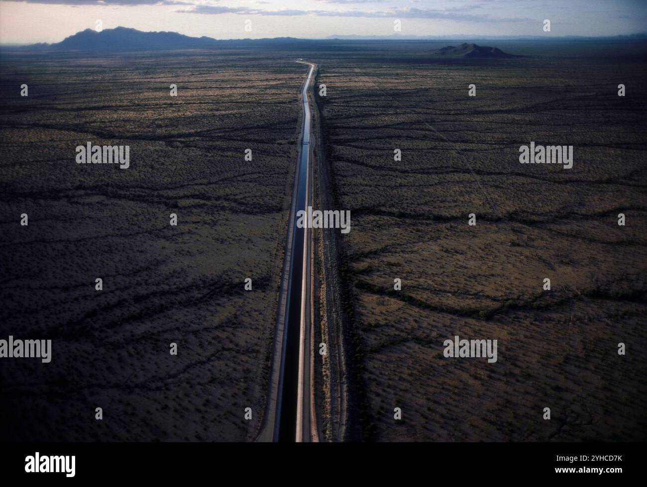 The Central Arizona Project (CAP) canal between Phoenix and Tucson ...