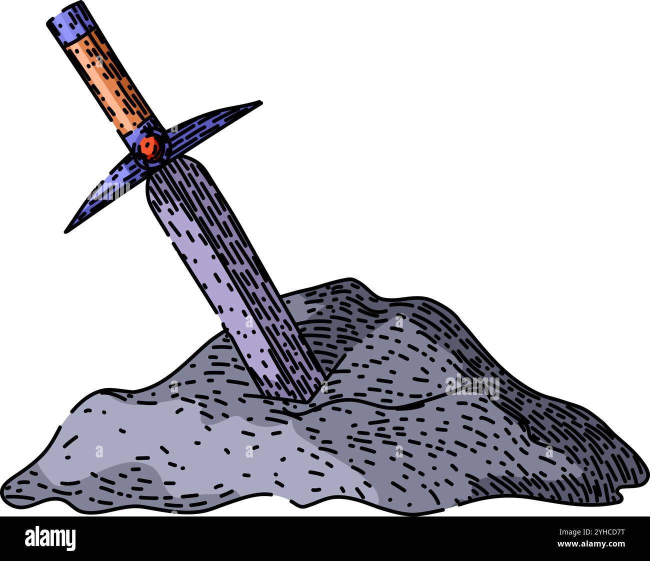 merlin sword stone sketch hand drawn vector Stock Vector Image & Art ...