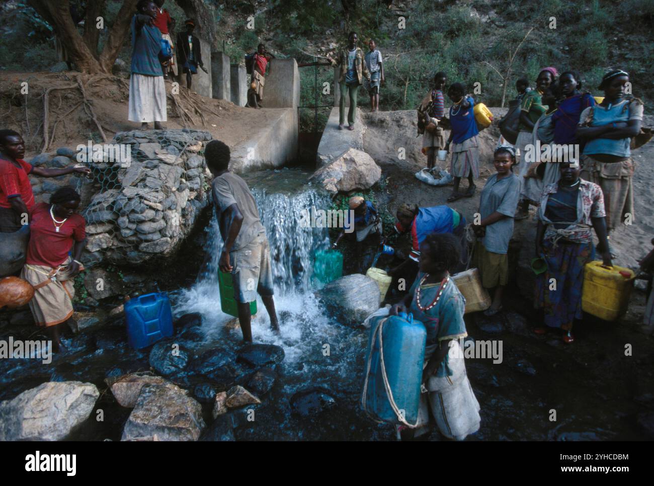 People collecting water Konso Ethiopia Africa Stock Photo - Alamy