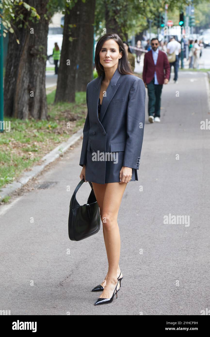 MILAN, ITALY - SEPTEMBER 20, 2024: Alex Riviere before Gucci fashion ...