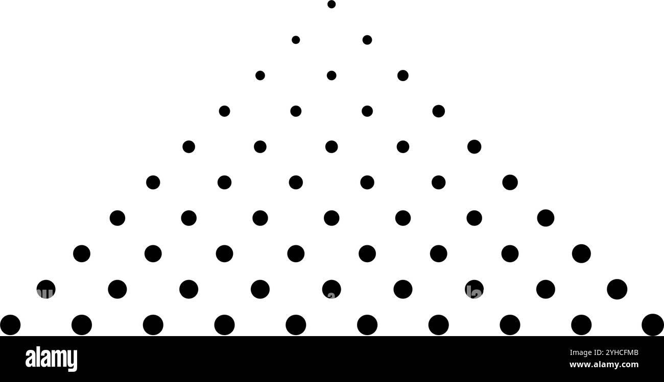 Halftone dotted triangle design element. Isolated vector spotted mosaic ...