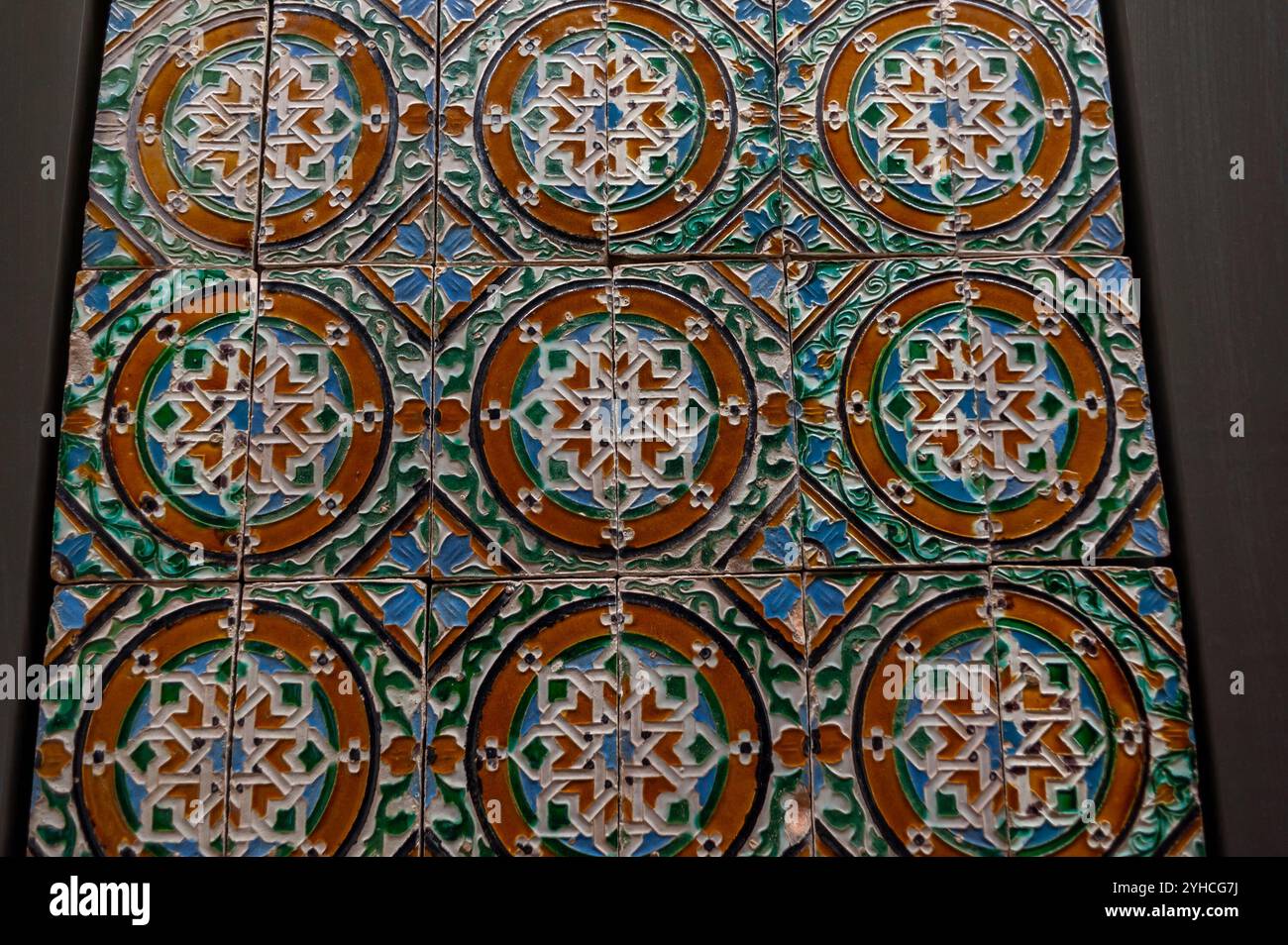 Seville, Spain, Close up, Spanish Arabic Tiles, Historic Museum ...