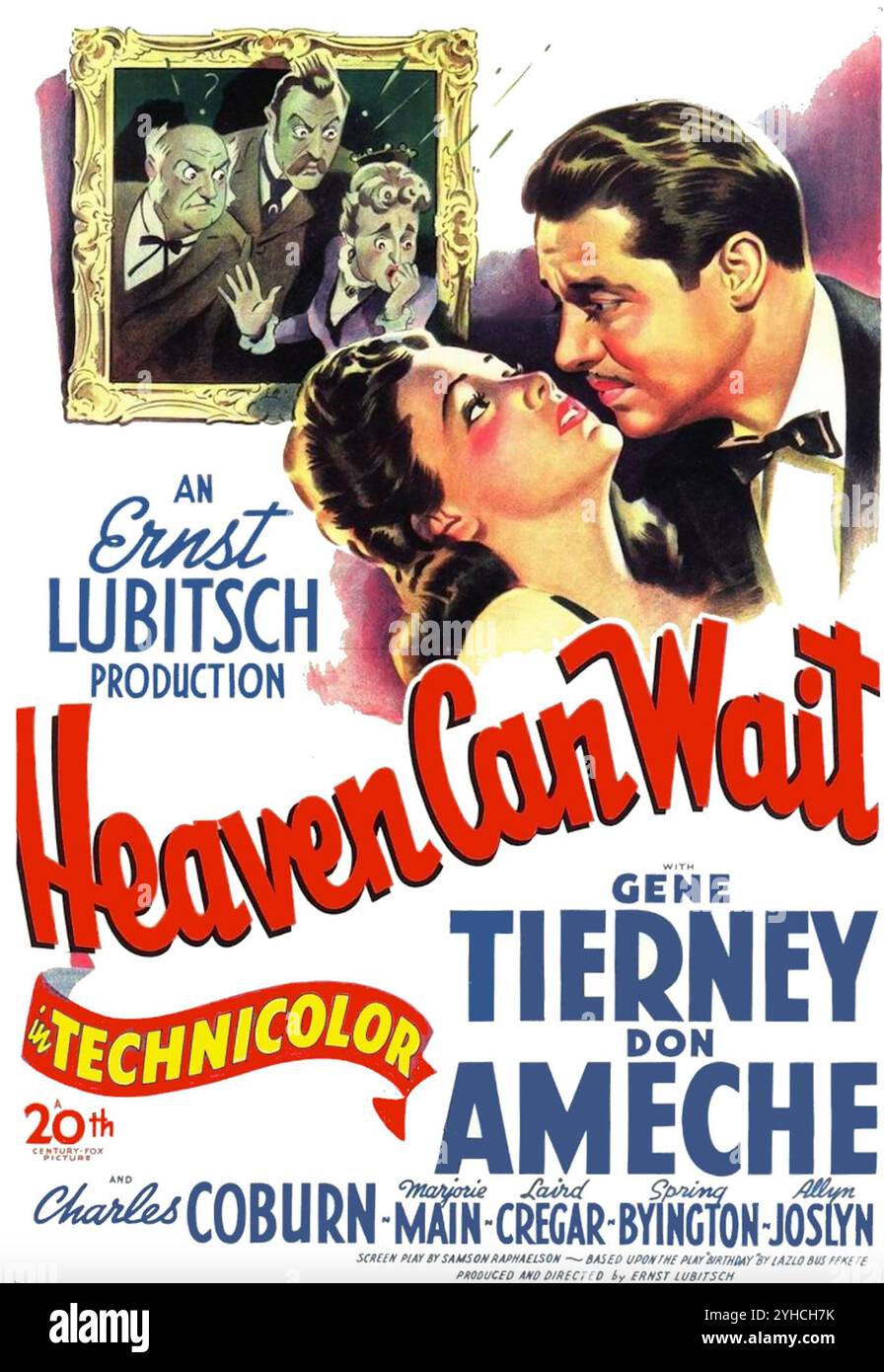 HEAVEN CAN WAIT 1943 20th Century Fox film with Gene Tierney and Don ...