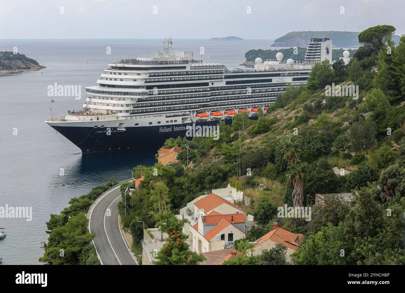 Dubrovnik, Croatia. Nov 10,2024: The cruise ship NIEUW STATENDAM ...