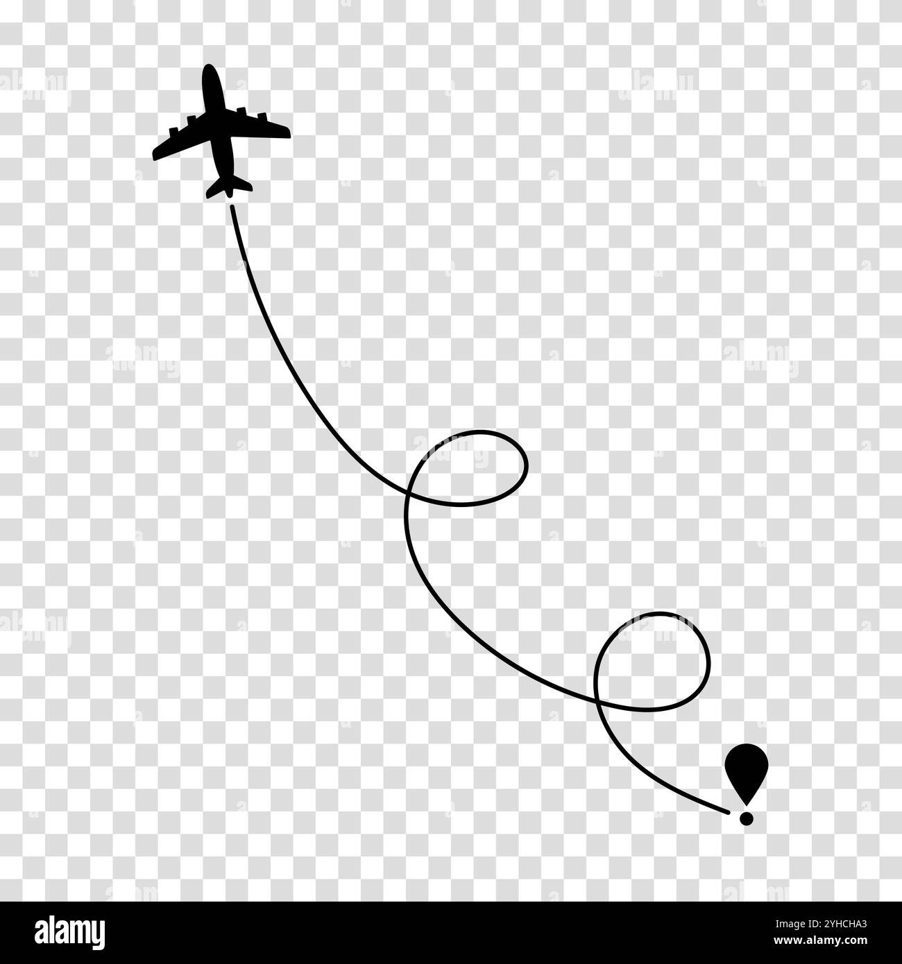 Airplane route plane path. Travel concept. Aircraft tracking. Vector ...