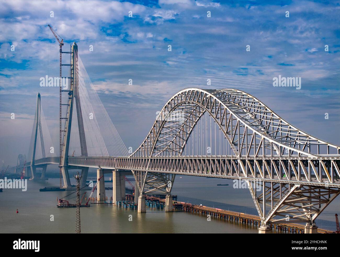 Photo taken on Nov 10, 2024 shows the construction site of the Changtai ...