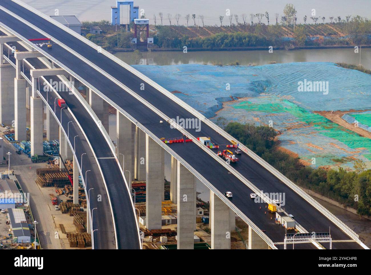 Photo taken on Nov 10, 2024 shows the construction site of the Changtai ...