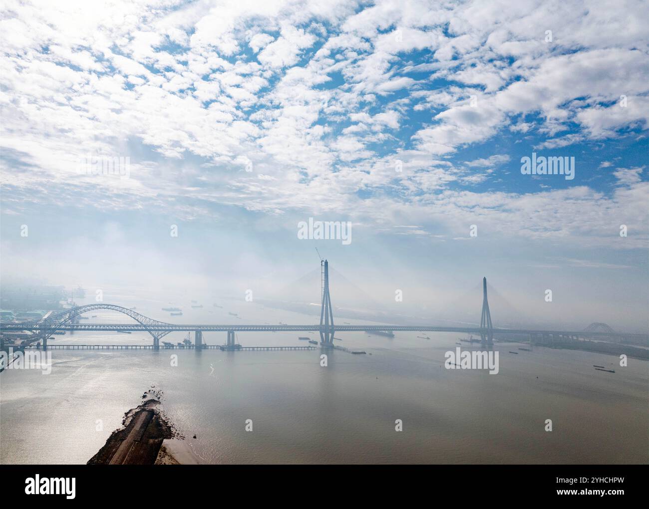 Photo taken on Nov 10, 2024 shows the construction site of the Changtai ...