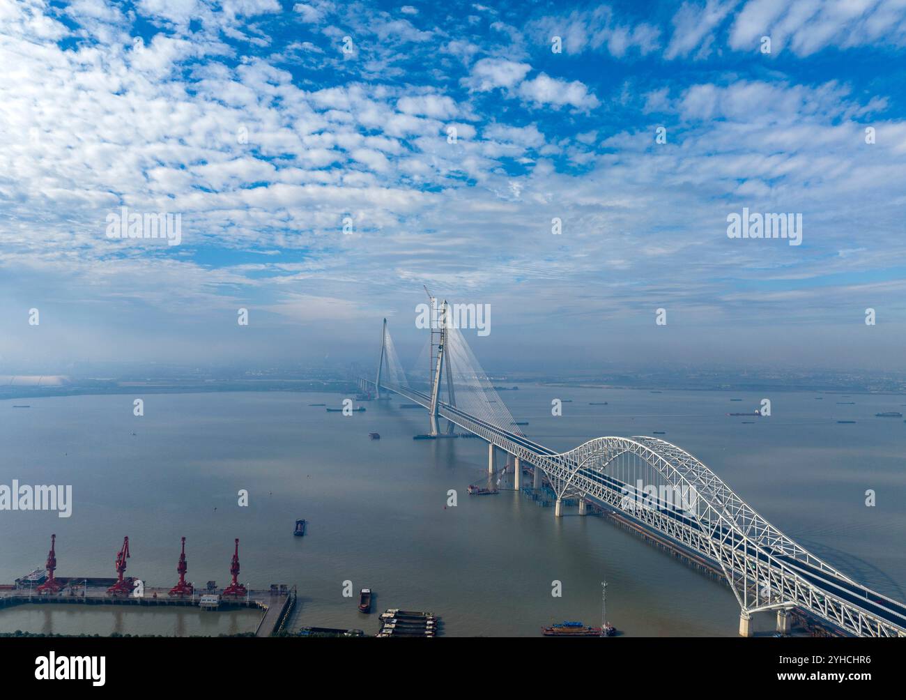Photo taken on Nov 10, 2024 shows the construction site of the Changtai ...