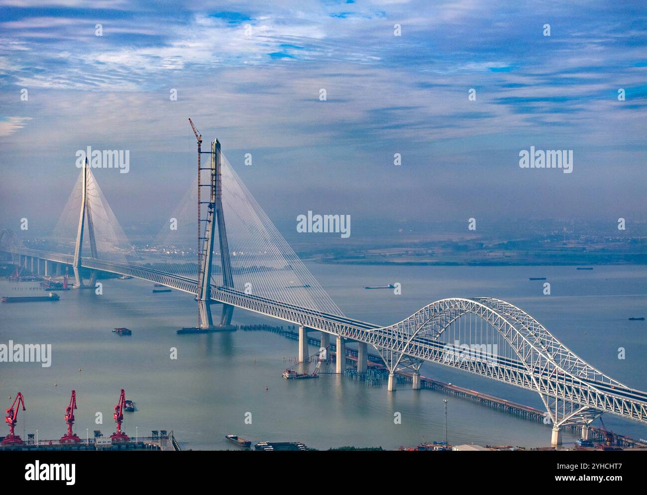 Photo taken on Nov 10, 2024 shows the construction site of the Changtai ...