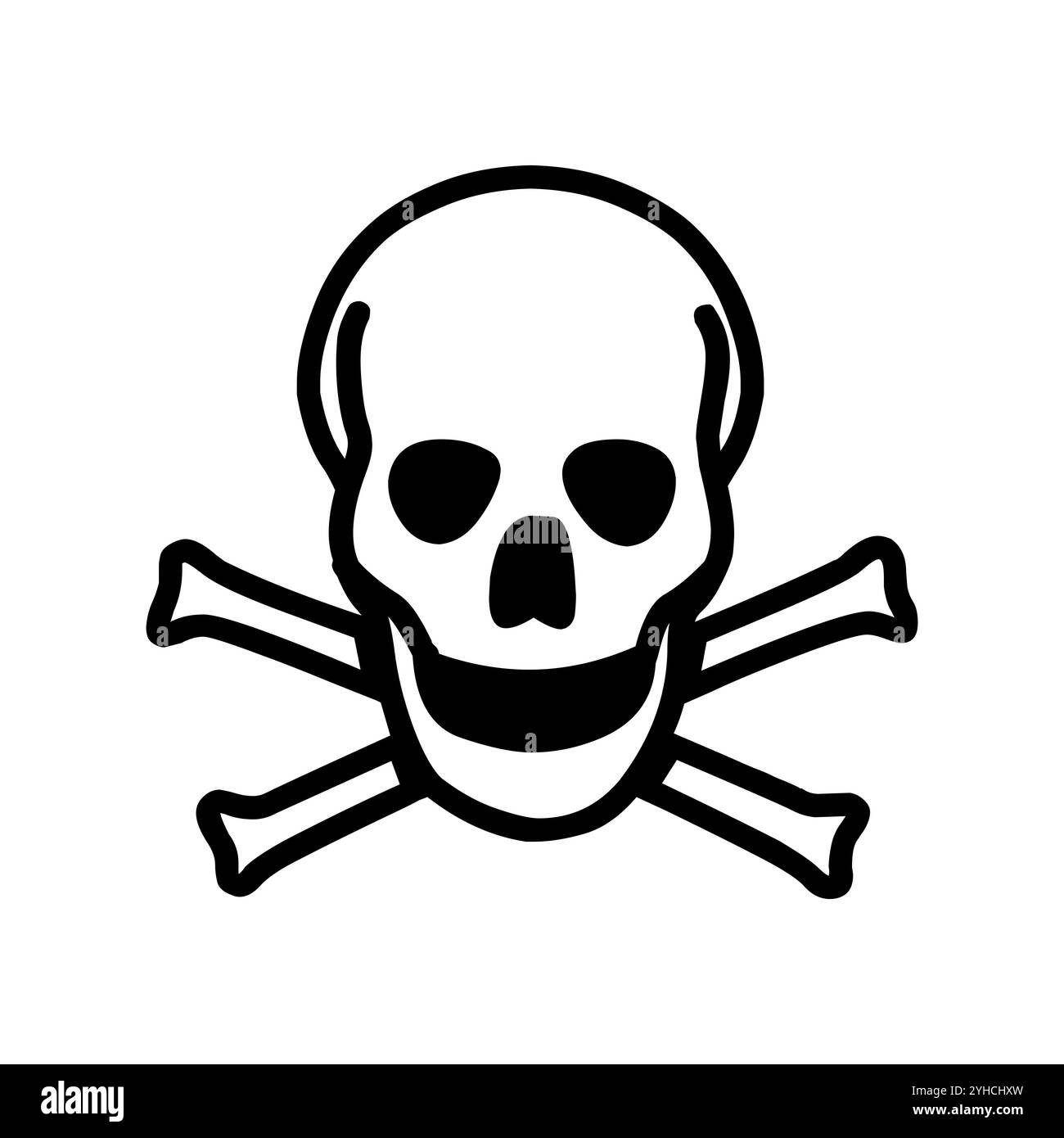 White skull and crossbones symbol icon Stock Photo - Alamy