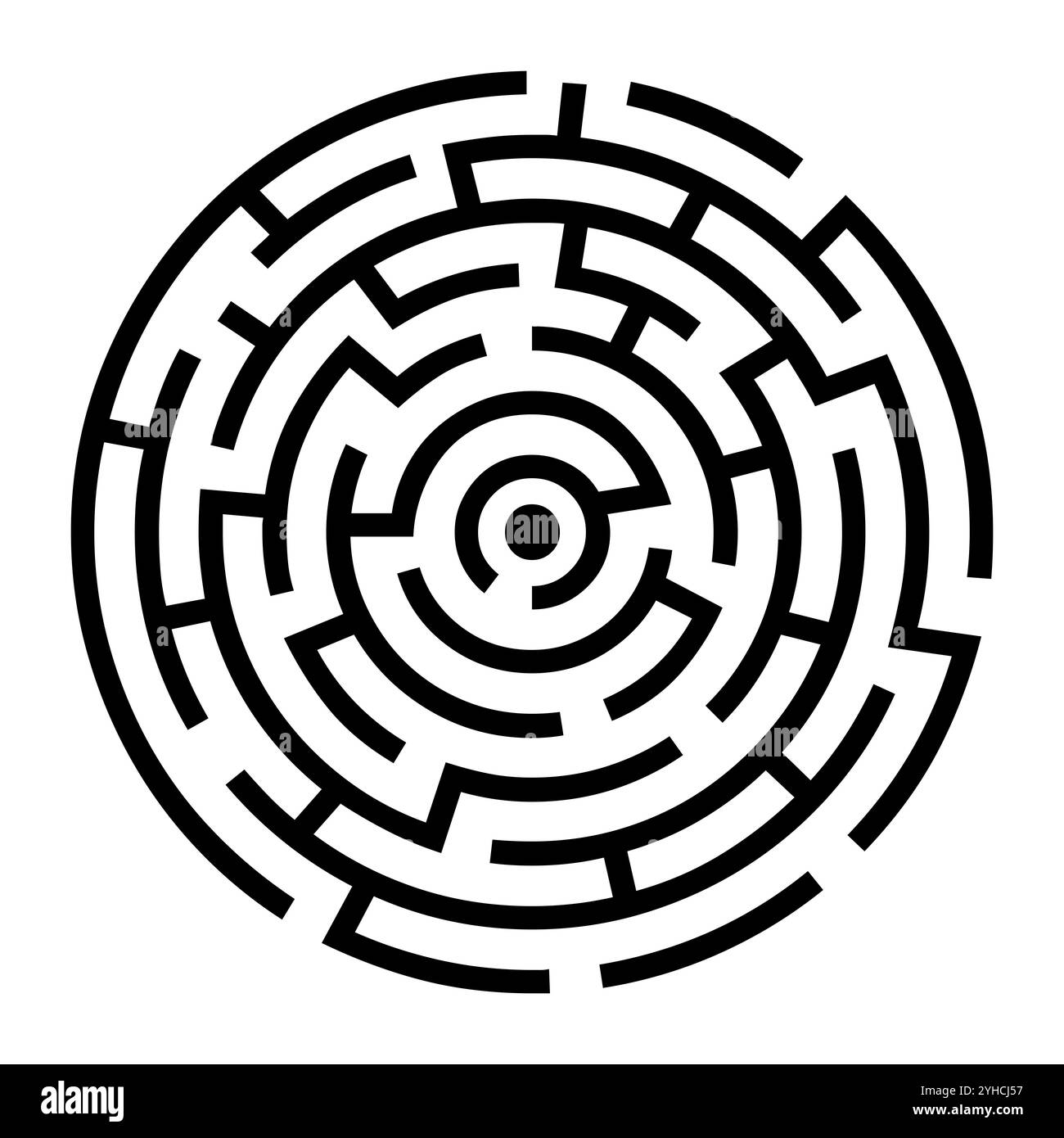 Circular labyrinth symbol icon illustration Stock Photo - Alamy
