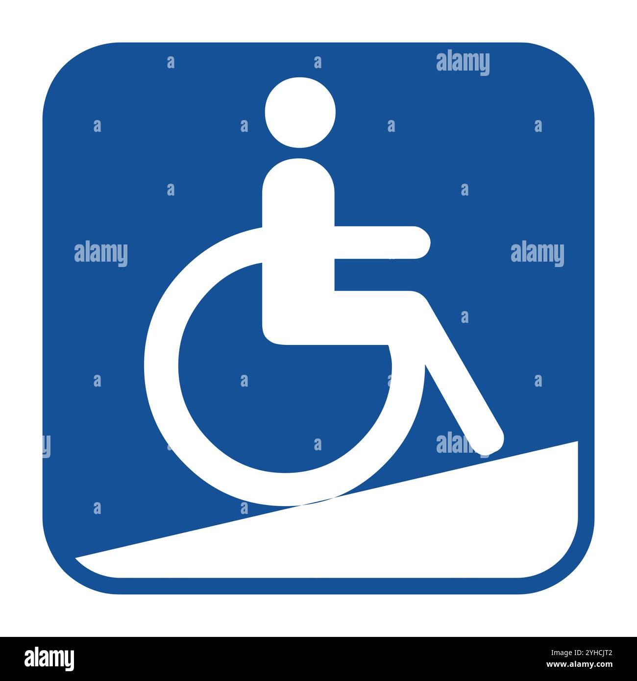 Disabled ramp access sign Stock Photo - Alamy
