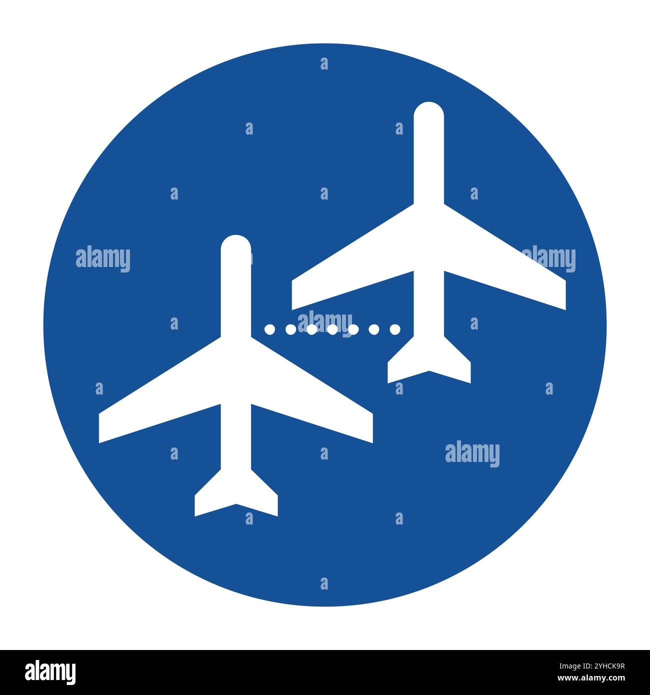 Connecting flights symbol icon illustration Stock Photo - Alamy
