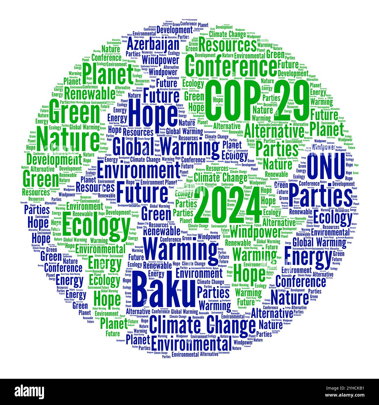 COP 29 in Baku Azerbaijan world cloud Stock Photo - Alamy